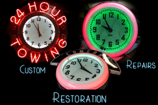Neon Clocks | Custom | Restorations | Repairs - Affordable Signs